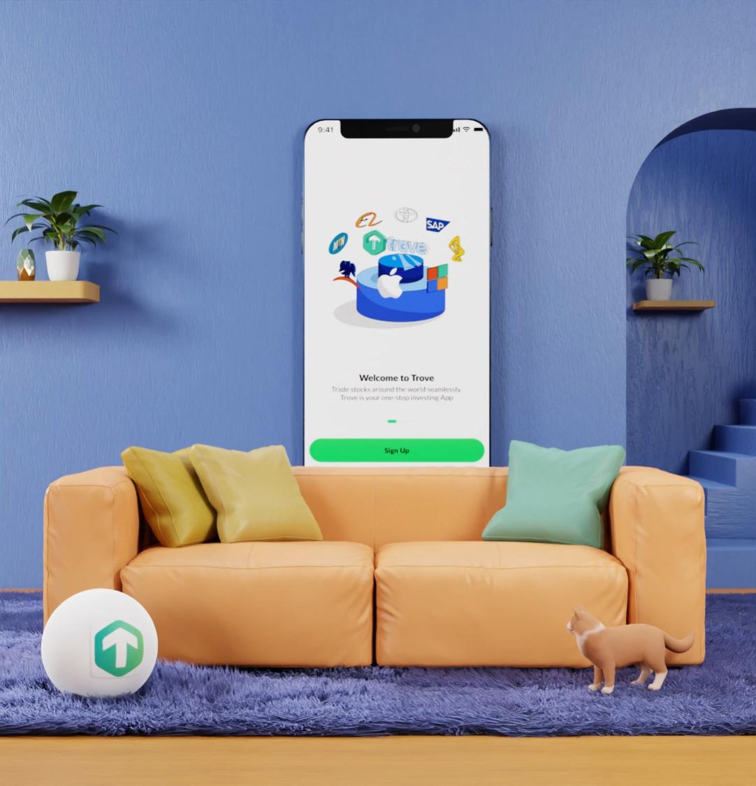 Buy stocks, ETFs, and bonds effortlessly on the Trove app